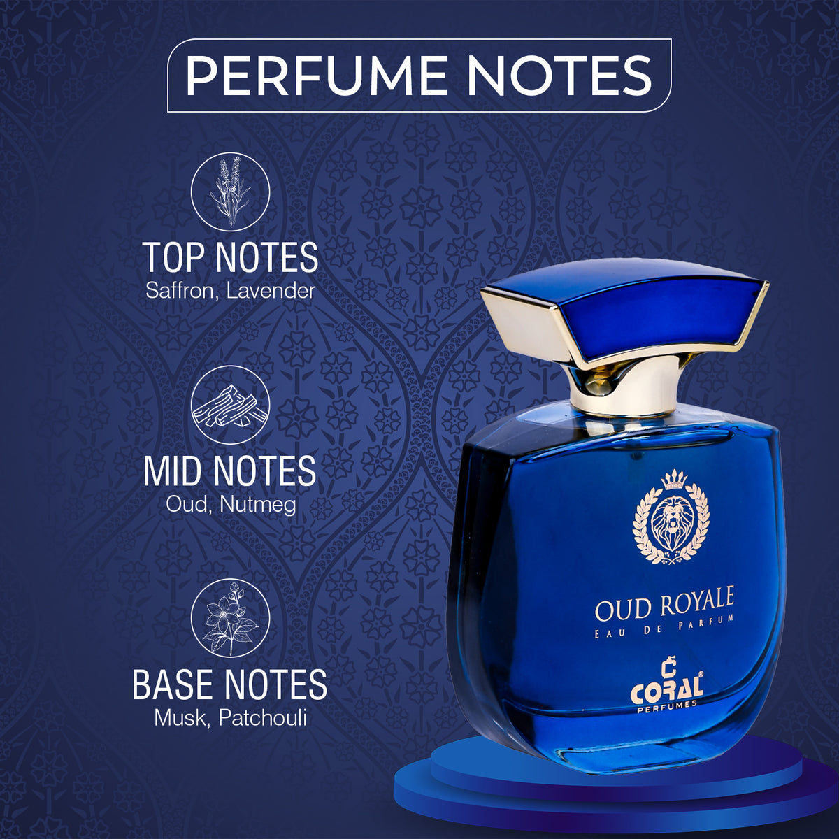 Coral Oud Royale Eau de Parfum for Unisex – 100ml – Coral Perfumes India